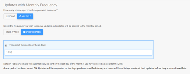 Monthly/Quarterly Progress Update Enhancements – Help Center