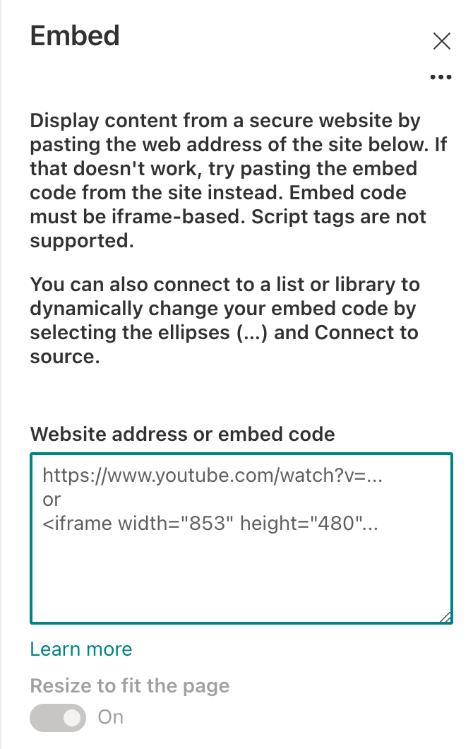 Embedding a Widget on an External Site (e.g. Sharepoint) – Help Center